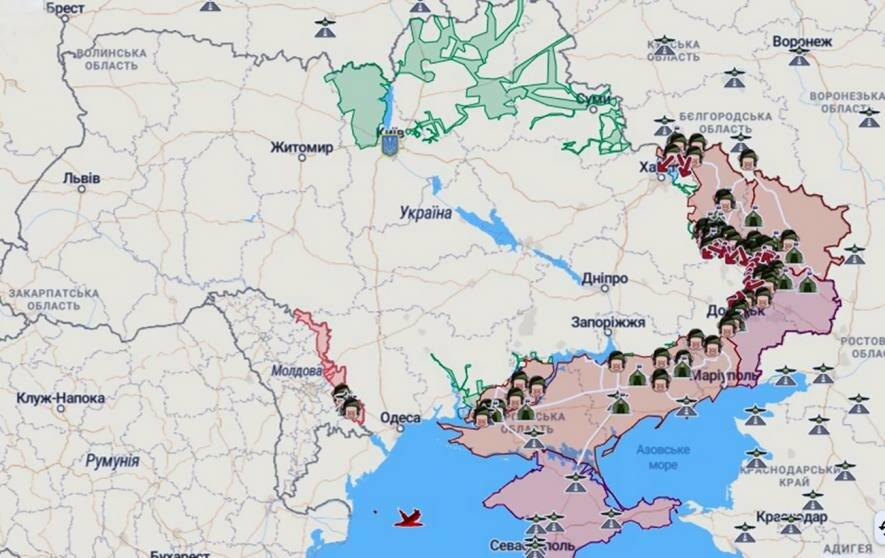 Ситуація на фронті в Україні актуальна карта бойових дій на сьогодні